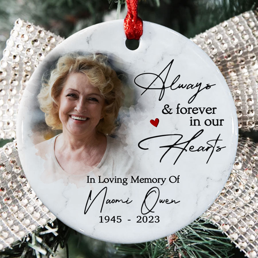 Mom Memorial Ornament | In Loving Memory Mom Ornament | Always And ...