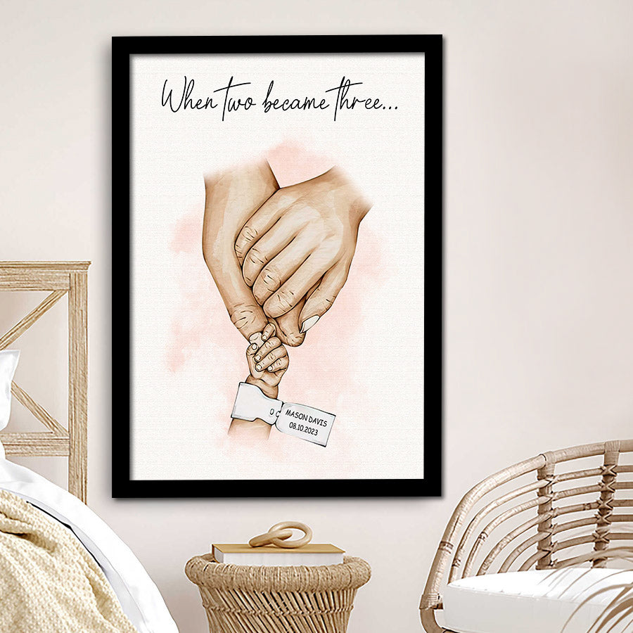New Dad Fathers Day Gifts | Personalized Canvas Dad Hold My Hand | When ...