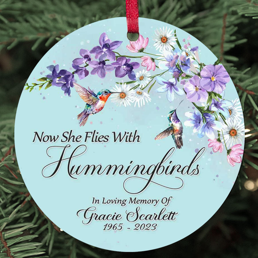 Ornament To Remember A Loved One | Hummingbird Memorial Ornament | Now ...