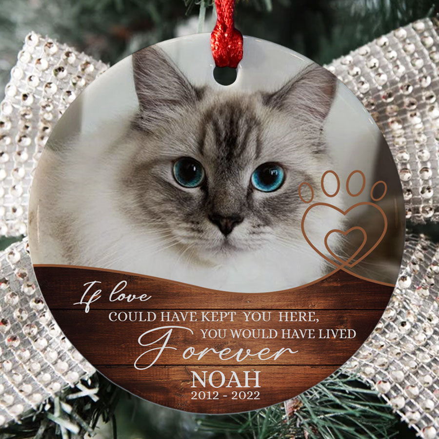 Personalized Cat Memorial Ornament | Cat Memorial Ornament Photo | Cat ...