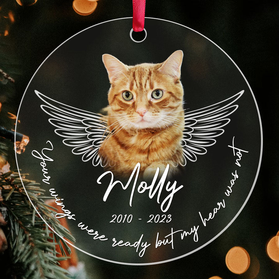 Personalized Cat Memorial Ornament | Cat Memorial Ornament Photo | In ...