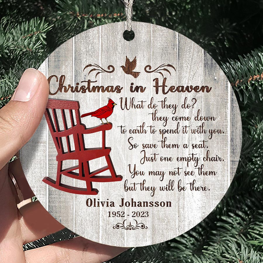 Personalized Memorial Ornament | Customized Memorial Ornament | Christmas In Heaven Personalized ...