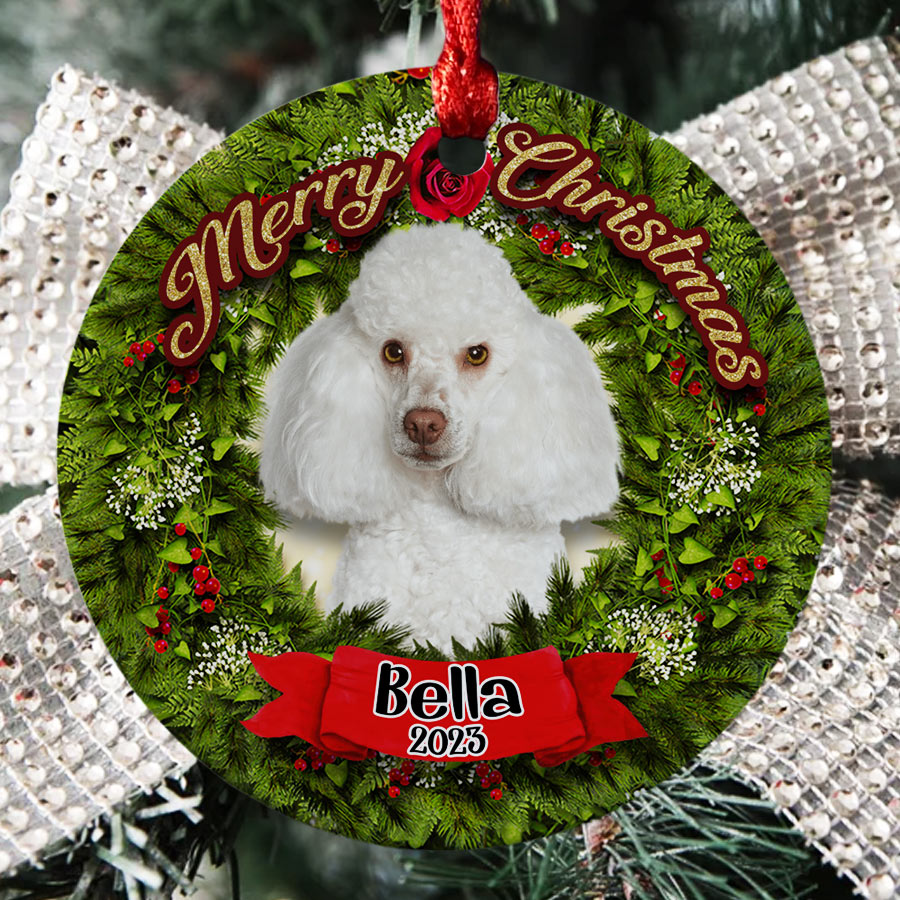 Poodle Ornament | Custom Dog Ornaments Photo | Personalized Dog ...