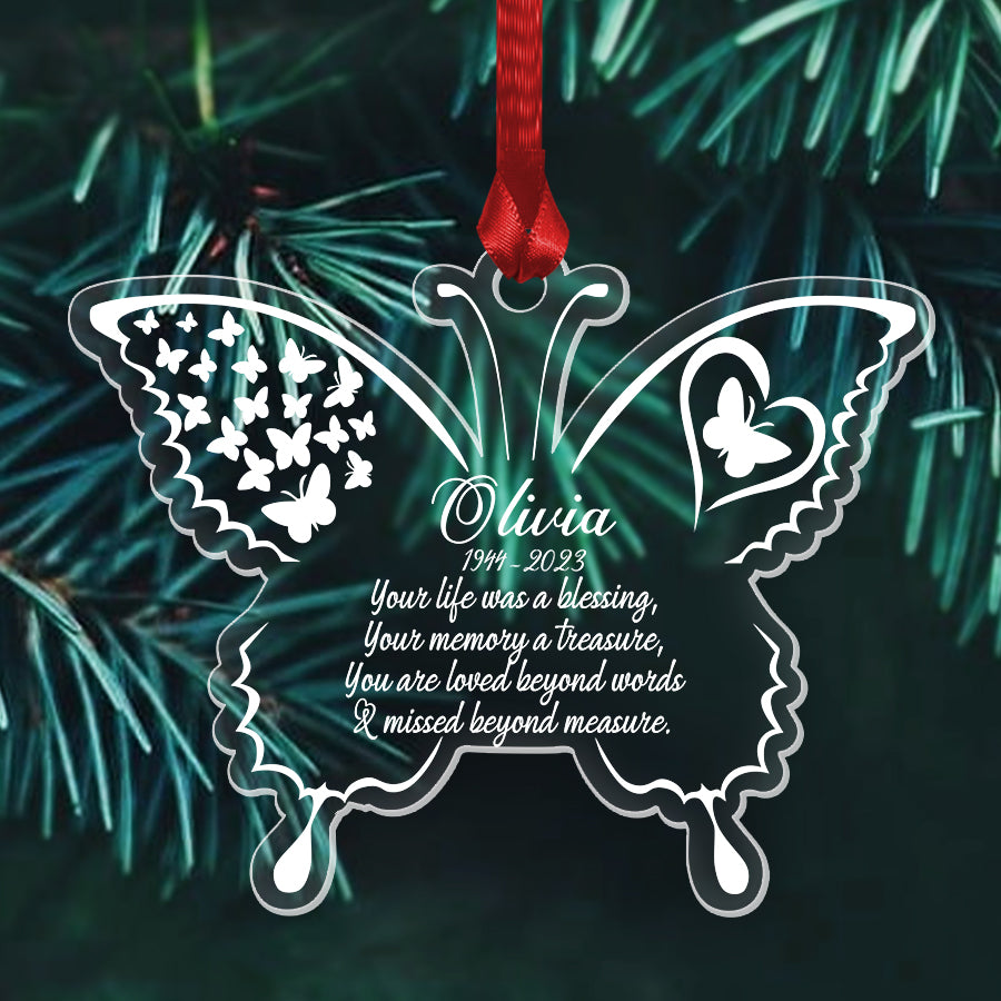 Remembrance Ornament | Butterfly Memorial Ornament | In Memory Of ...