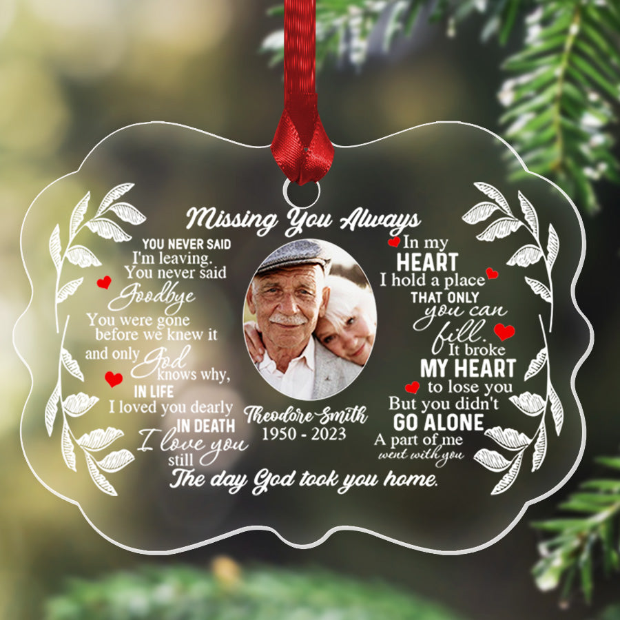 Remembrance Ornament | In Memory Photo Ornament | Ornaments For ...