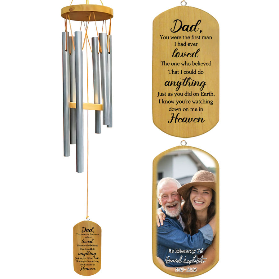 Wind Chimes As A Memorial Gift | Custom Photomemory Wind Chimes Father ...