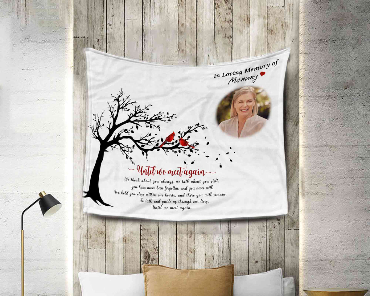 Custom Personalized Memorial Red Cardinal Photo Blankets, I Never Left ...