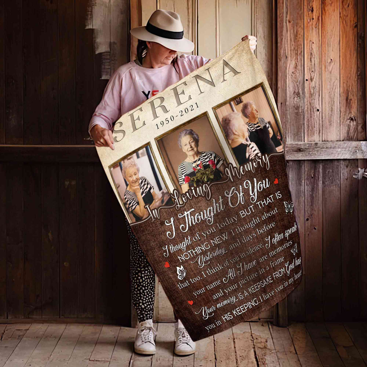 Personalized Memory Blankets For Loss Of Mother, I Thought Of You ...