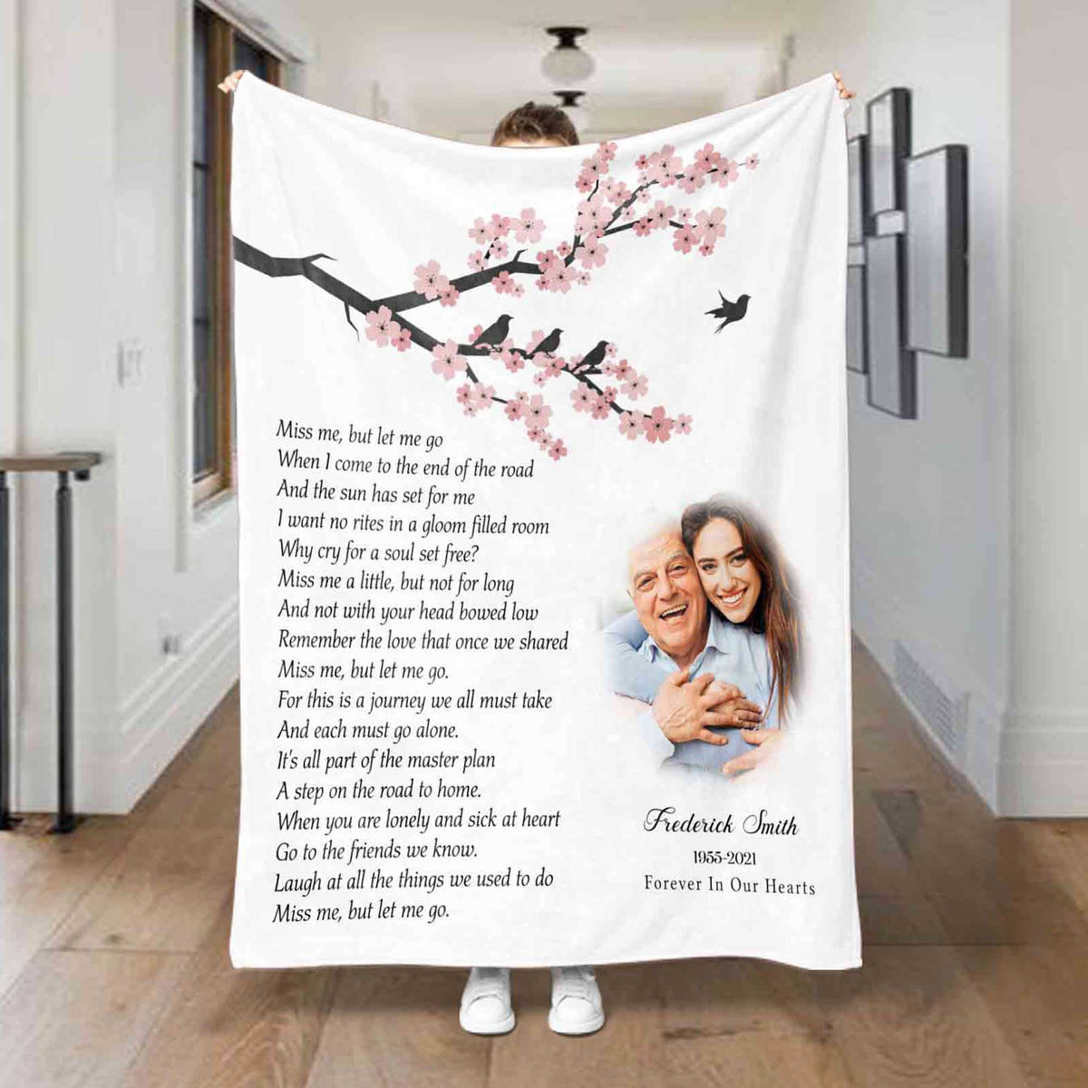 Personalized Memorial Blankets, In Memory Blanket For Loss Of Father ...