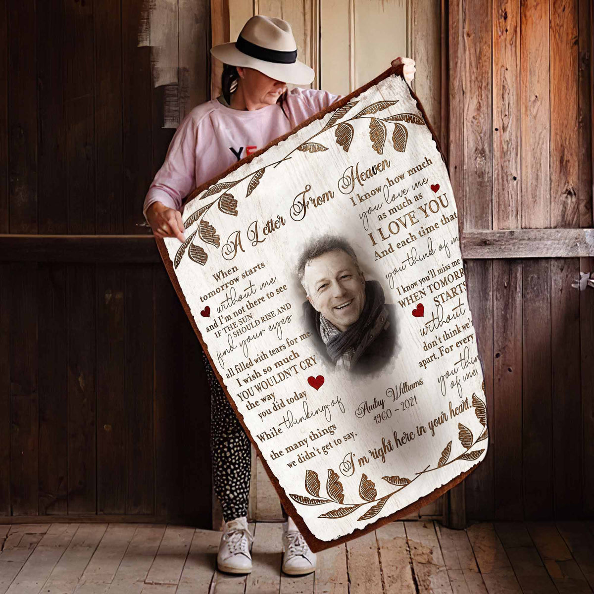 Letter From Heaven Personalized Memorial Blankets, In Memory Blanket ...