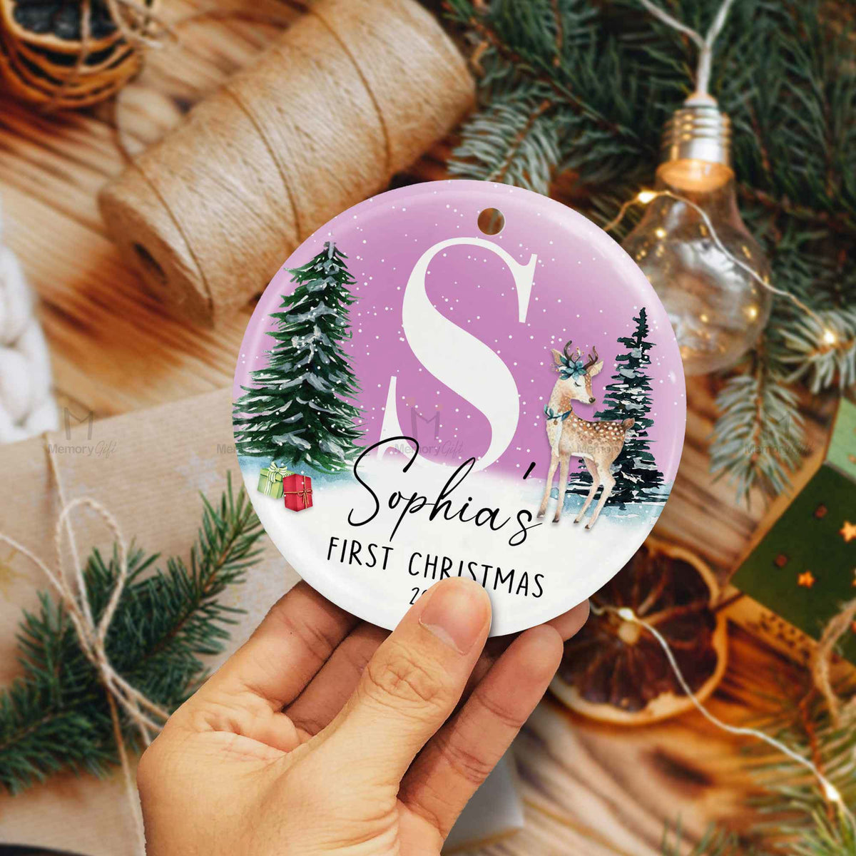 Personalized Baby's 1st Christmas Ornament | Custom Baby Name First ...