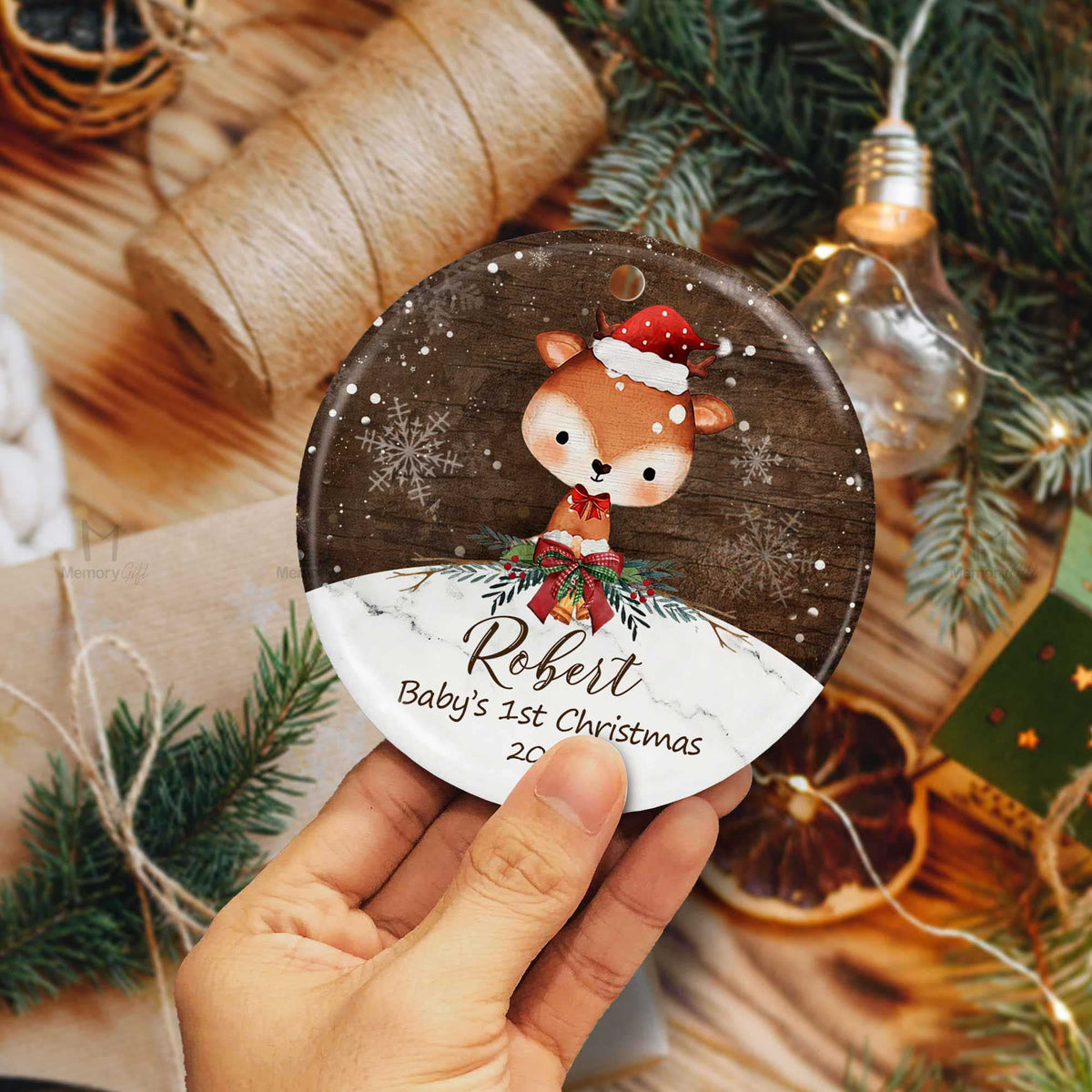 Babys First Christmas Ornament 2023 | Personalized Baby Fox Babyfirst ...