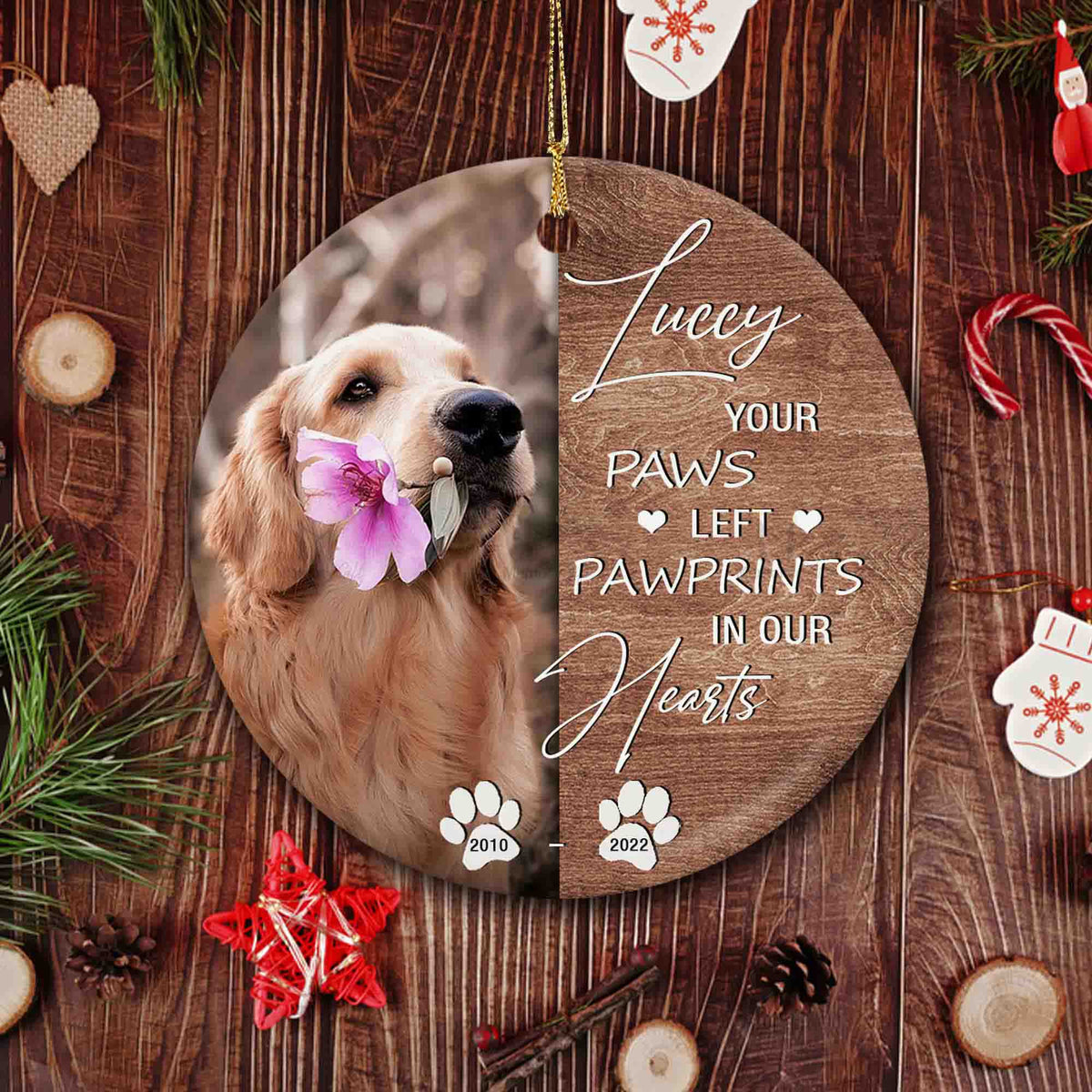 Pet Memorial Ornament Dog | Custom Photo Dog Ornament Memorial, Best ...