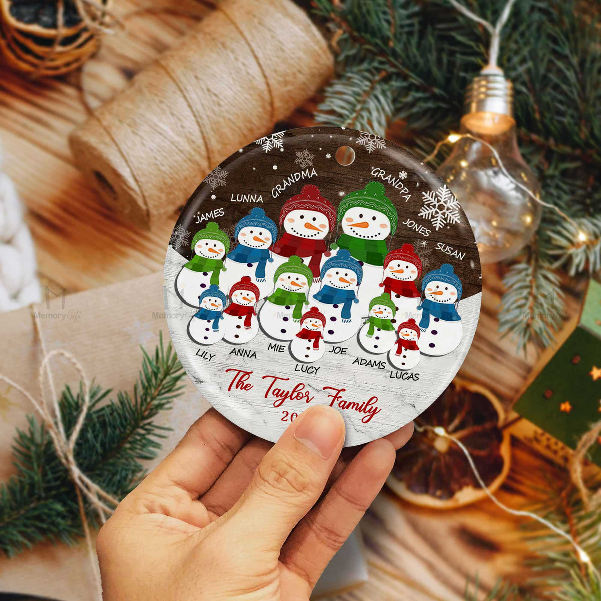 Personalized Snowman Ornaments | Family Christmas Ornament 2022 ...