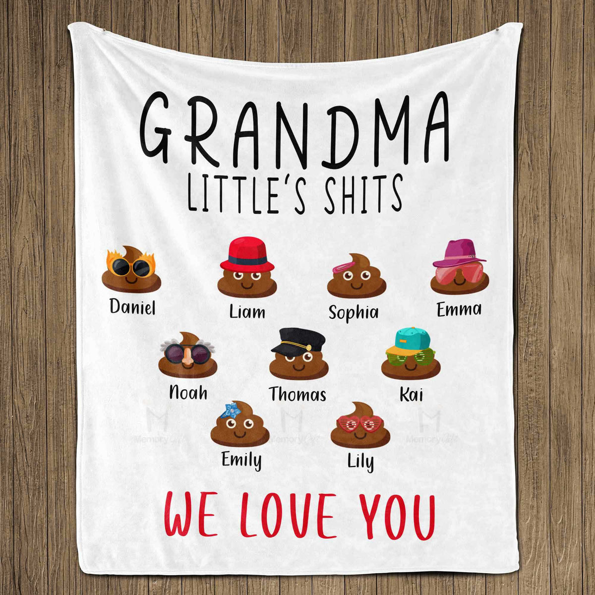 Grandmas Little Shits Blanket | Super Soft Throw Blanket | 3 Available ...