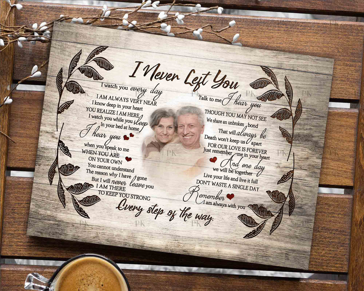 Grandpa Memorial Gifts | I Never Left You Canvas Personalized Gift for ...
