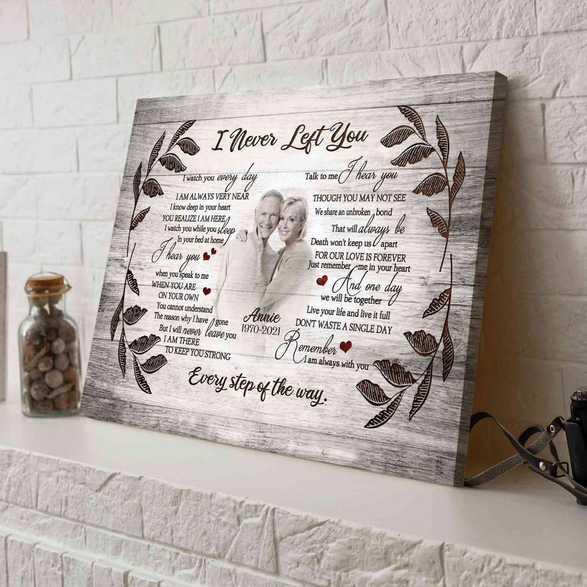 I Never Left You Canvas in Memory of Mom Gifts, Mother Day Gifts ...