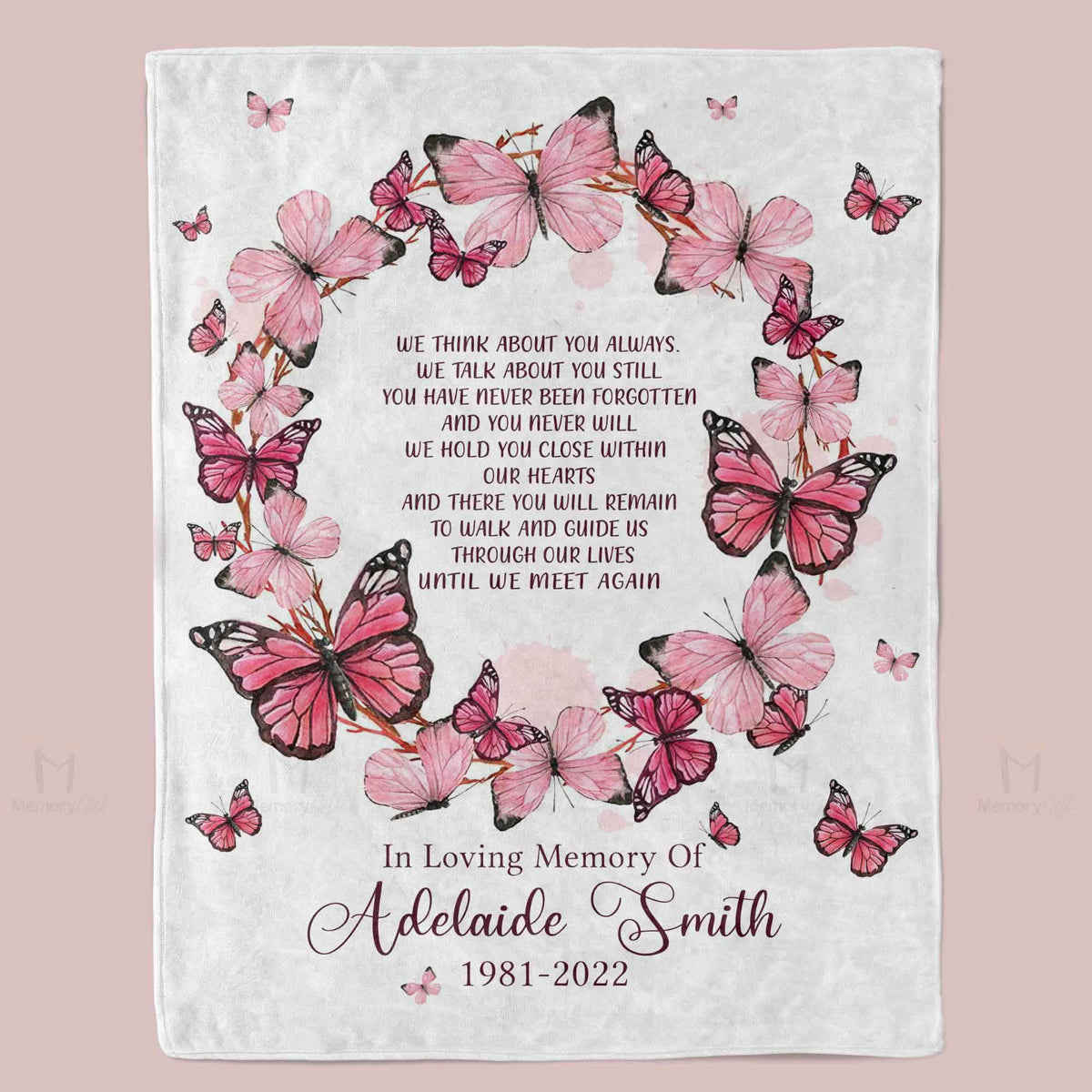 In Loving Memory Blankets | White Soft Fleece Blanket | 3 Sizes, 30x40 ...