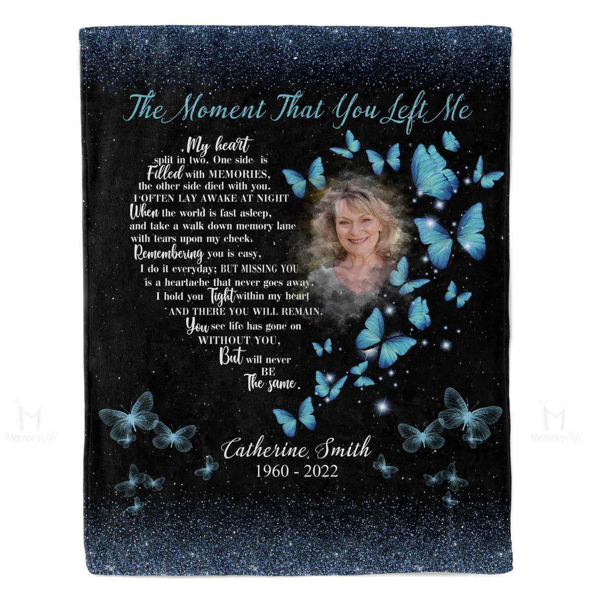 In Memory of Blankets | The Moment That You Left Me | Personalized ...