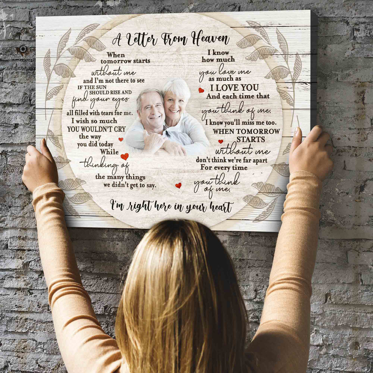 In Memory of Grandma Gifts | A Letter from Heaven on Canvas ...