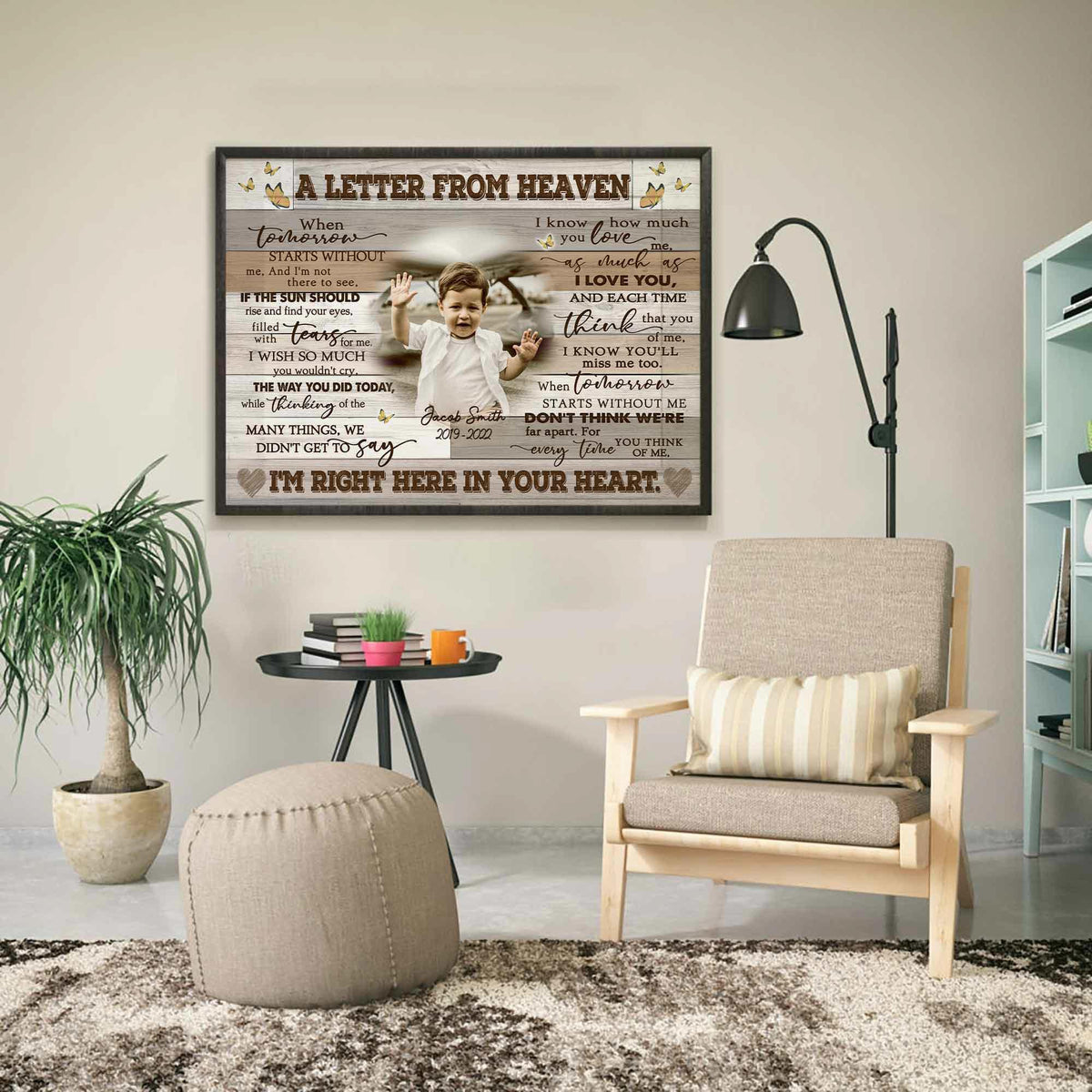 Loss of Child Memorial Gifts | a Letter from Heaven Canvas | In Memory ...