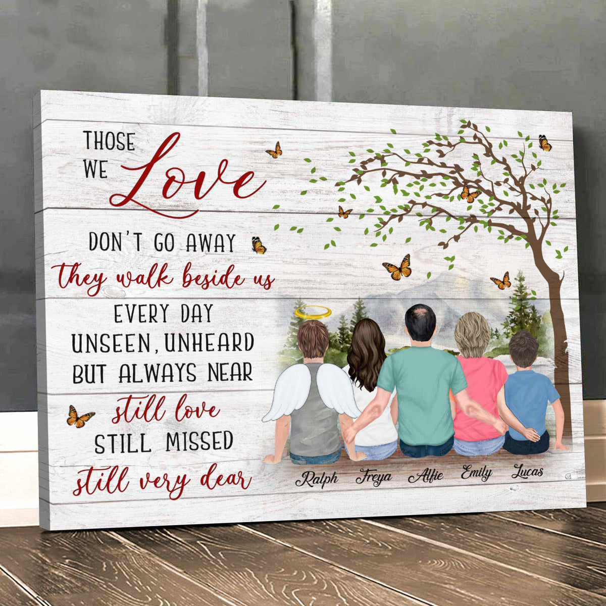 Memorial Canvas for Son | Those We Love Don't Go Away | Custom Canvas ...