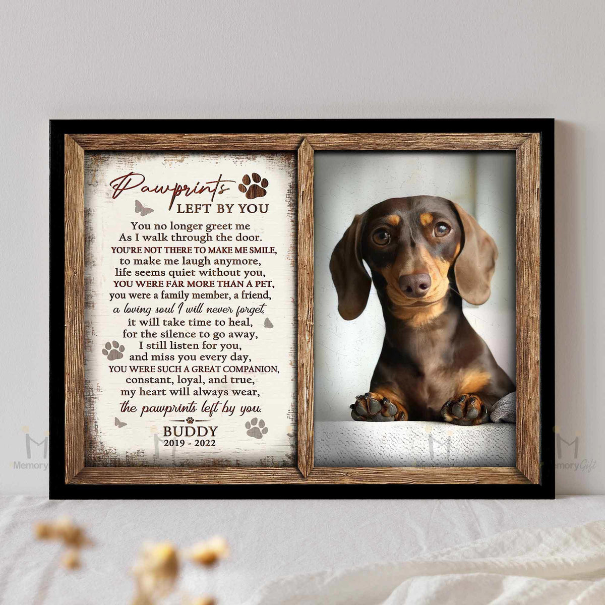 Memorial for Dog | Canvas Art Wall Decor Living, Bedroom | 8 Available ...
