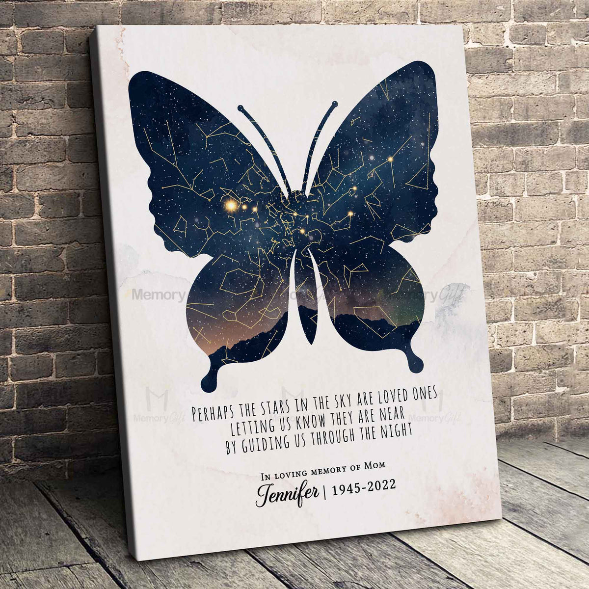 Memorial Star Map | Canvas Art Wall Decor Living, Bedroom | Ready to ...