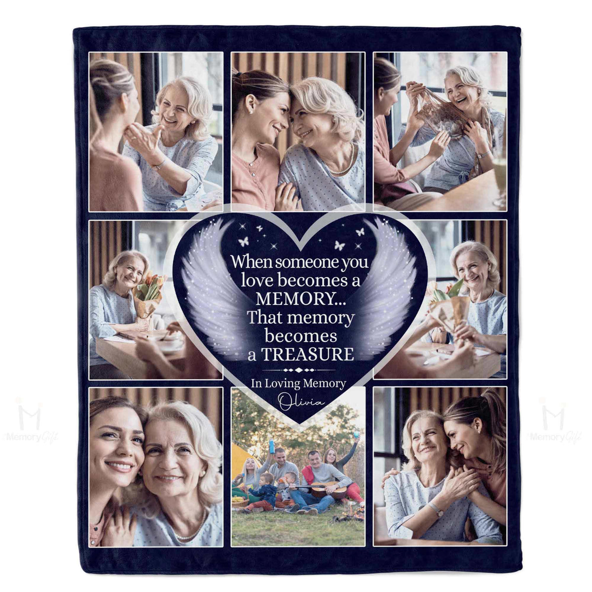 Memory Blanket | Custom Photo Sherpa Blanket | Many Colors | 3 ...