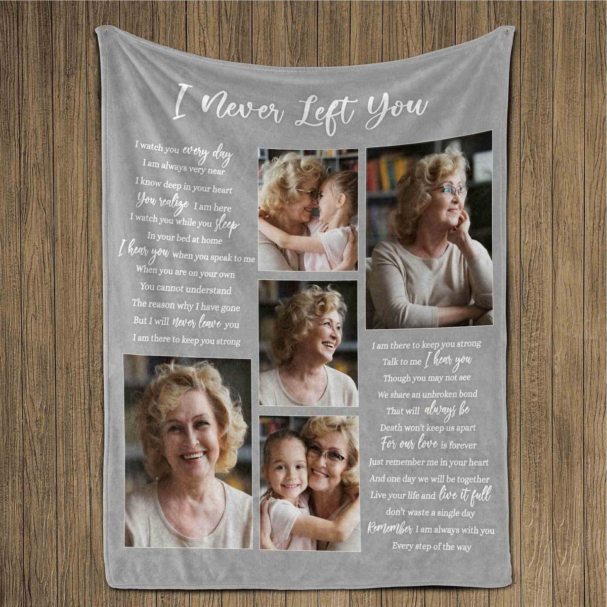 Memory Blanket with Photos | I Never Left You | Super Soft Sherpa Throw ...