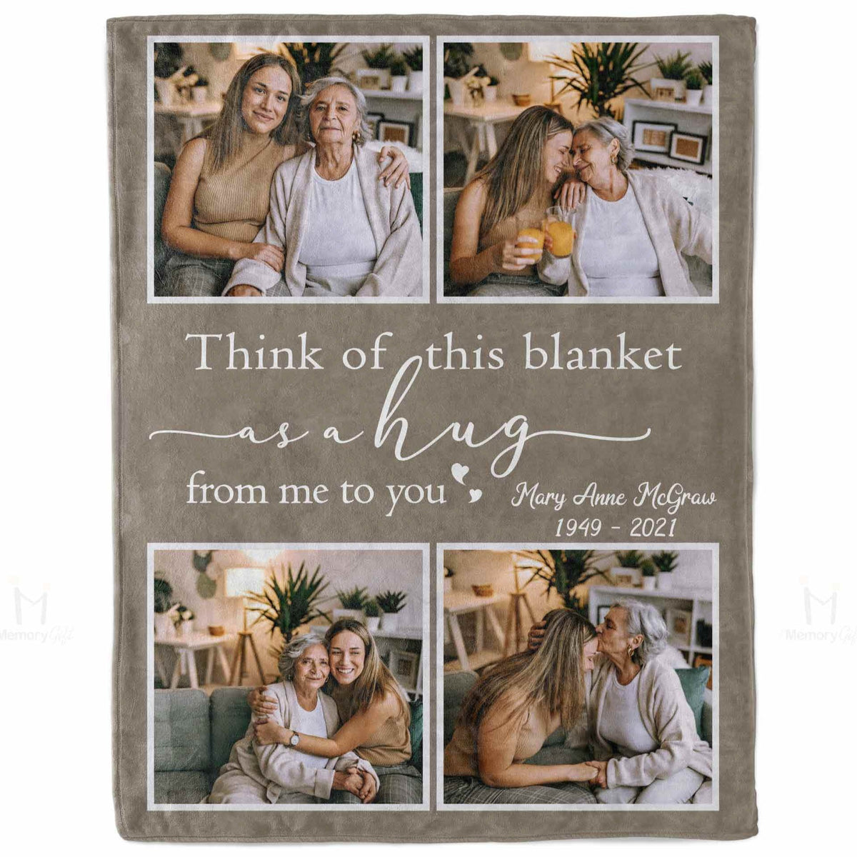 Memory Blankets for Loss of Mom, Personalized Memorial Gifts from ...