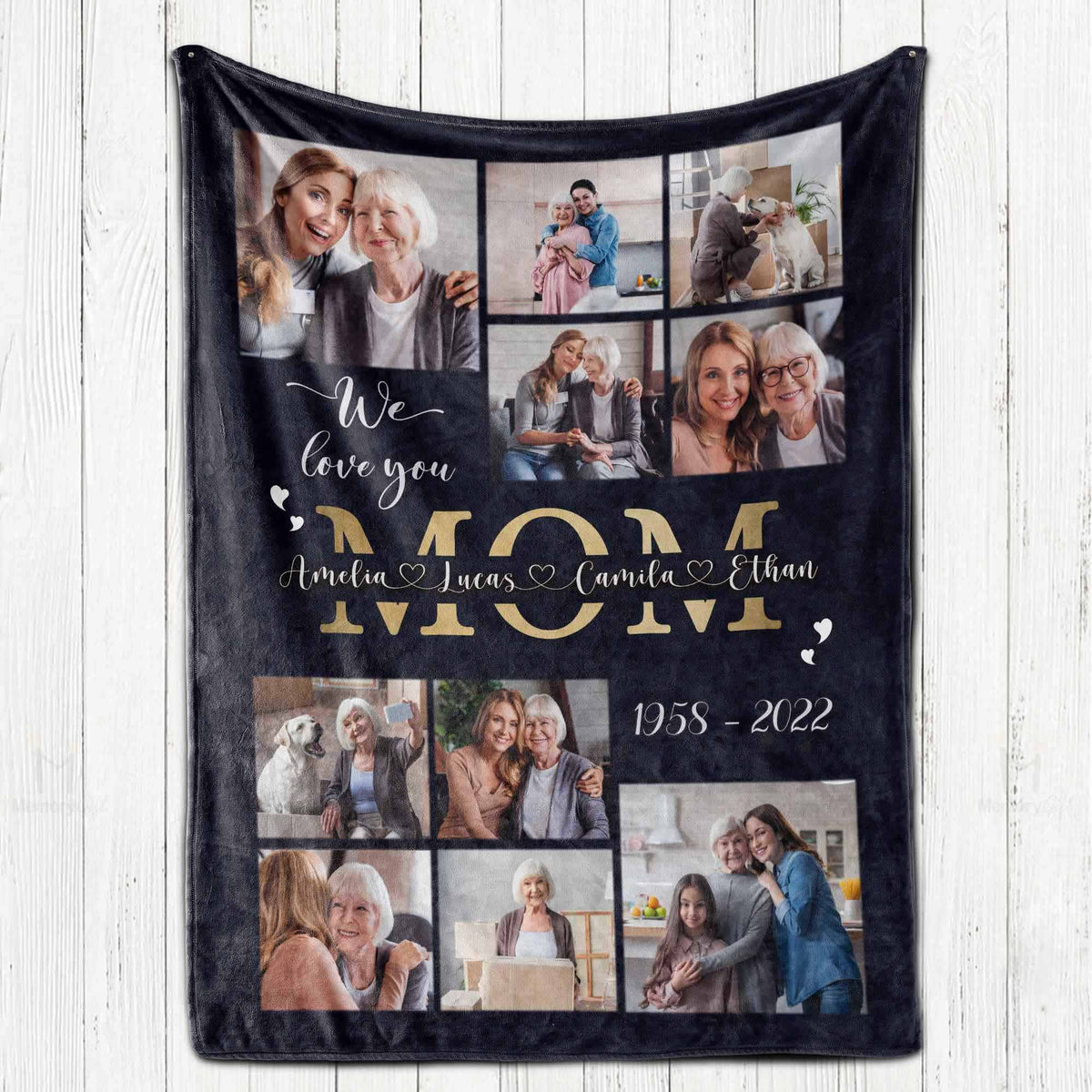 Memory Photo Blanket for Loss of Mom, in Loving Memory Gifts for Loss ...