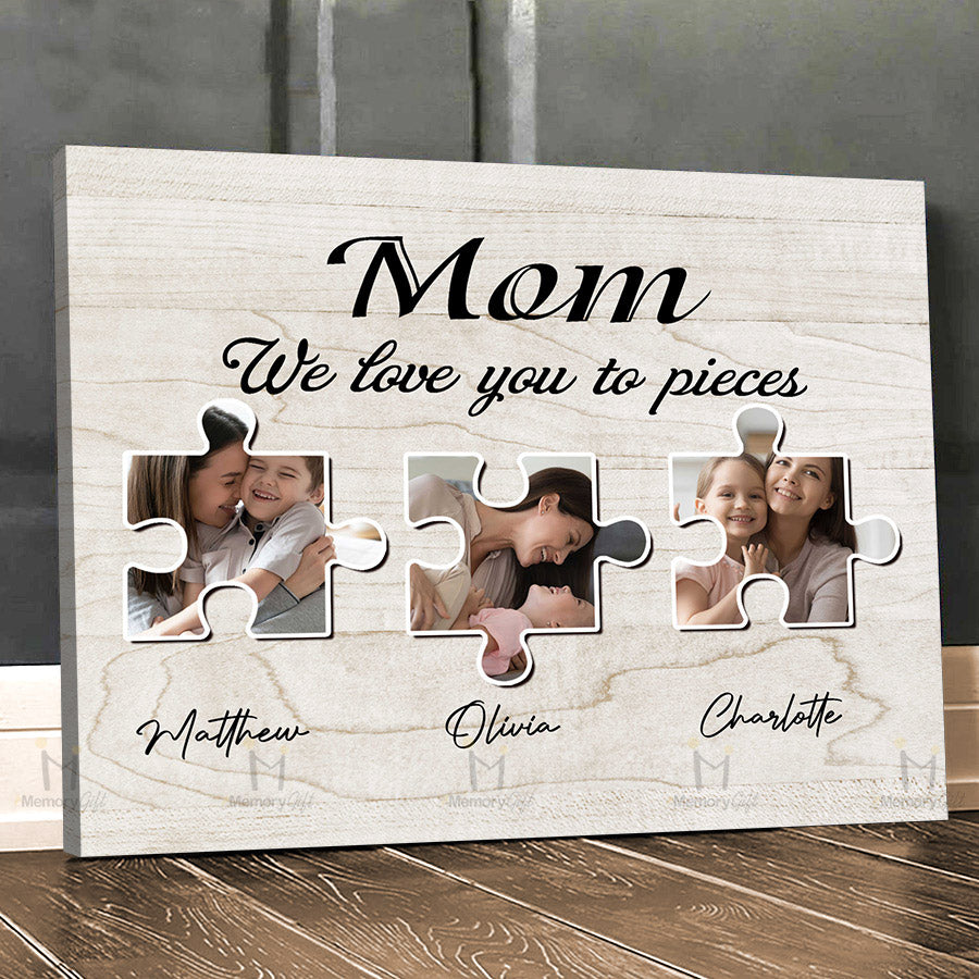 Mom Puzzle Peice Mother’s Day Gift Canvas | Custom Photo Canvas Decor ...